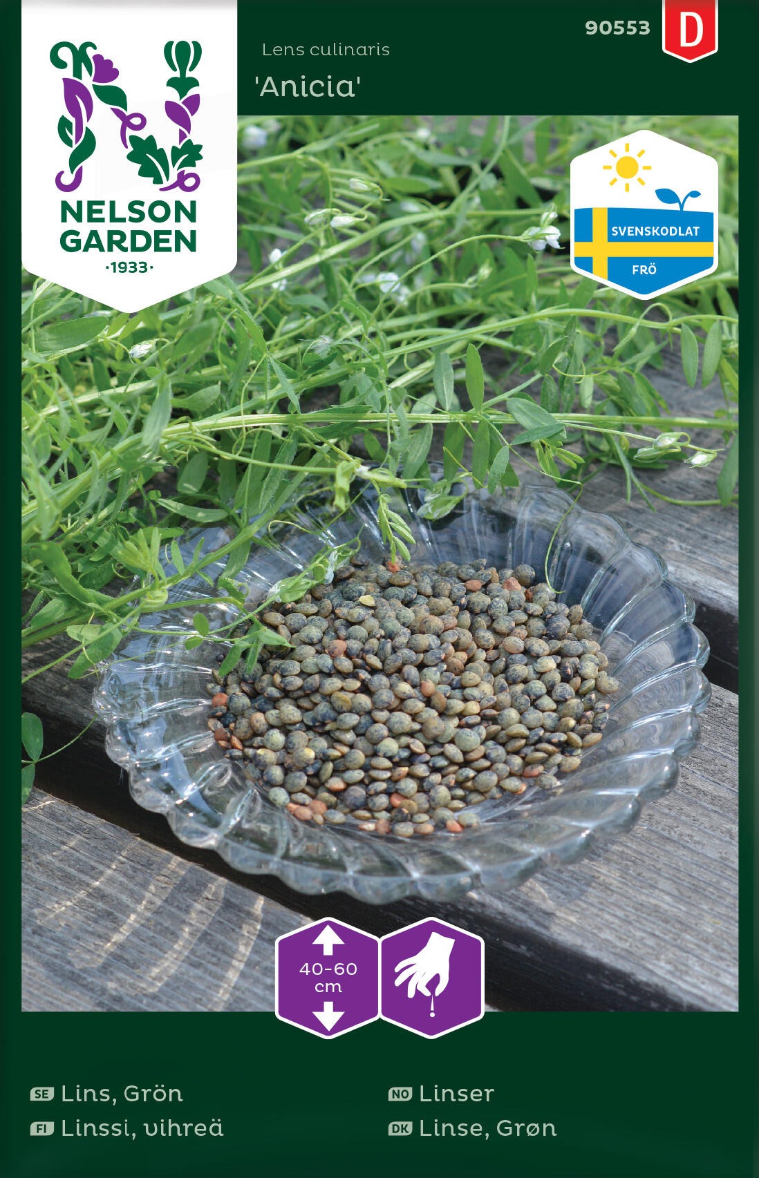 Linse, Grønlinse, Anicia, Opr. SE - Nelson garden - Gartnerhallen A/S