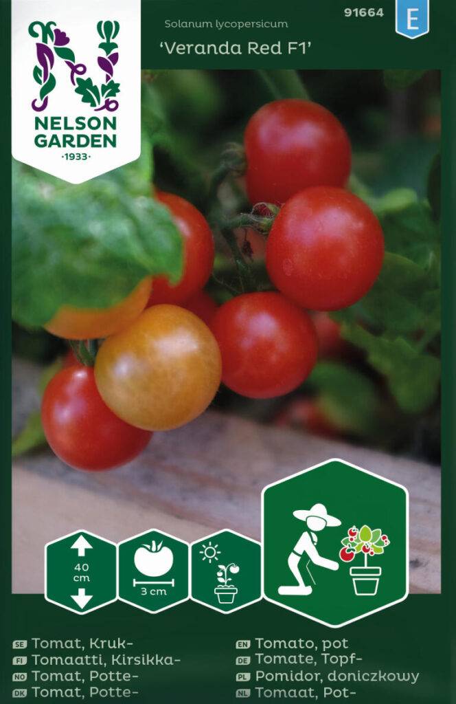 Tomat, Kirsebærtomat 'Veranda Red' F1 - Nelson garden - Gartnerhallen A/S