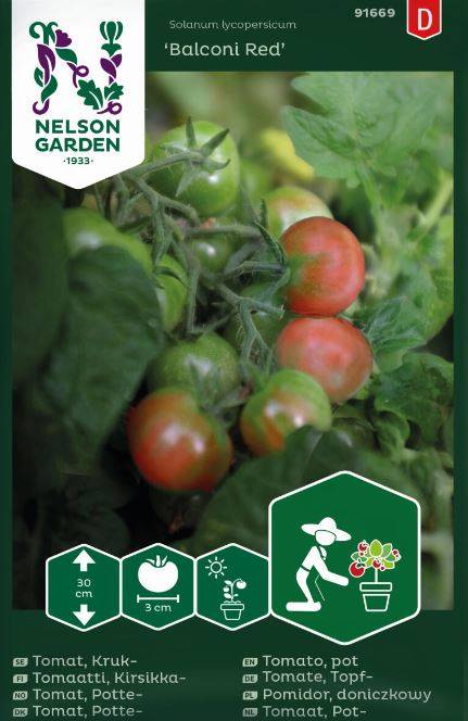 Tomat, Kirsebærtomat 'Balconi Red' - Nelson garden - Gartnerhallen A/S