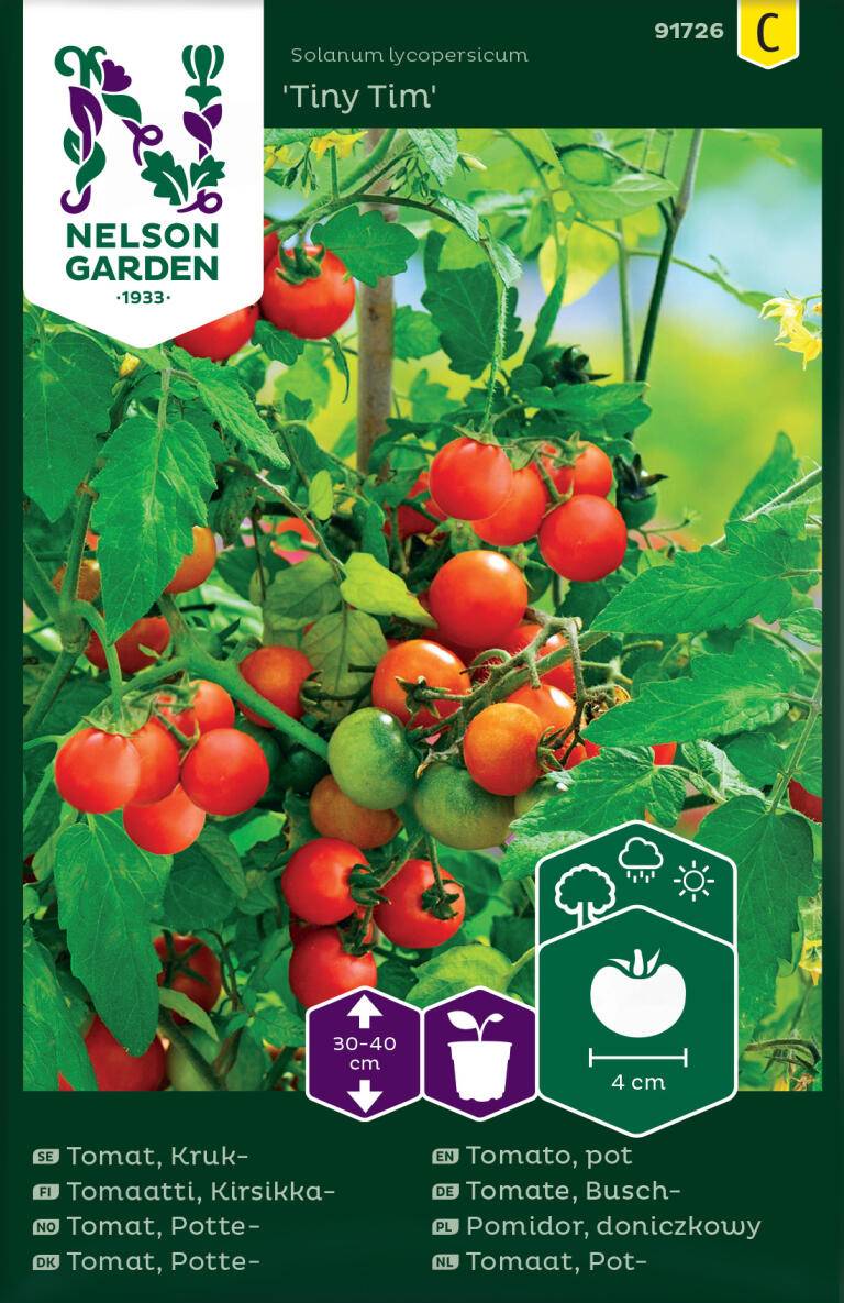 Tomat Busktomat/Cherrytomat 'Tiny Tim' - Nelson garden - Gartnerhallen A/S