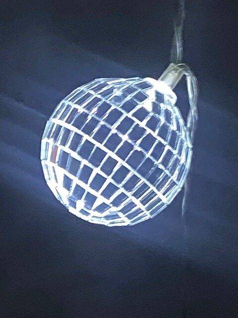 Lyskæde Discokugler LED - Til batteri - Gartnerhallen A/S